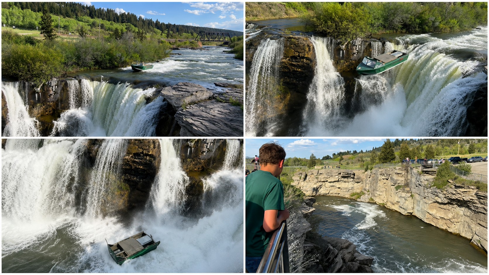 Alberta's Lundbreck Falls Goes Viral After Man Drives Jet Boat Off the ...